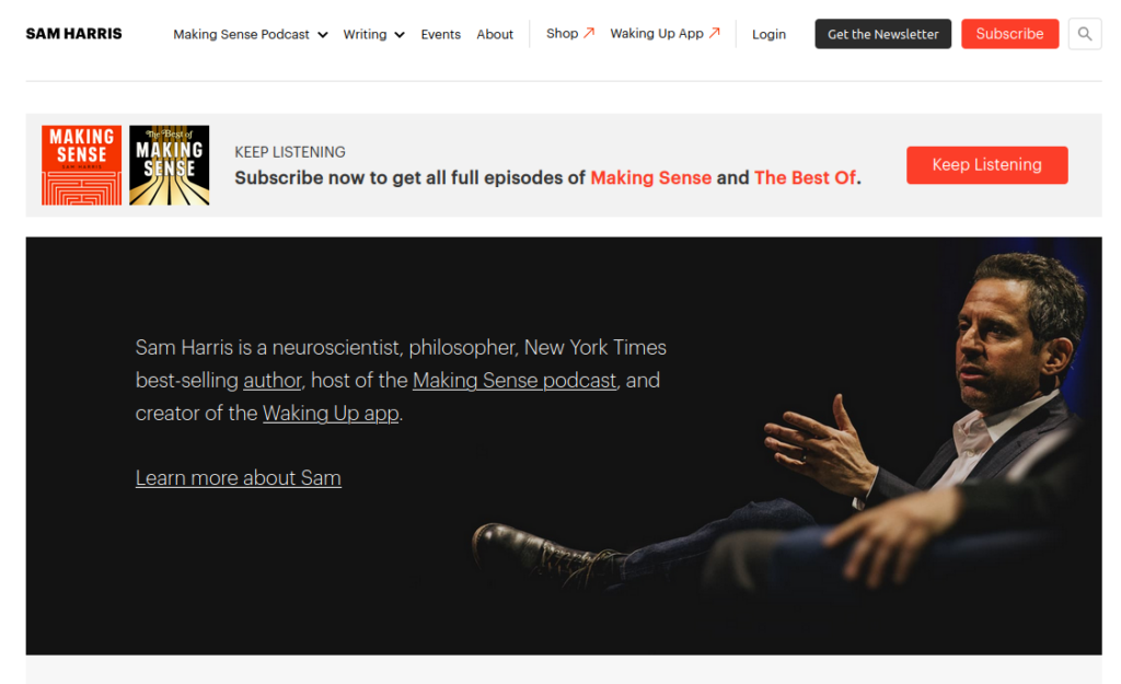 Sam Harris, not much of a neuroscientist – Clear Language, Clear Mind